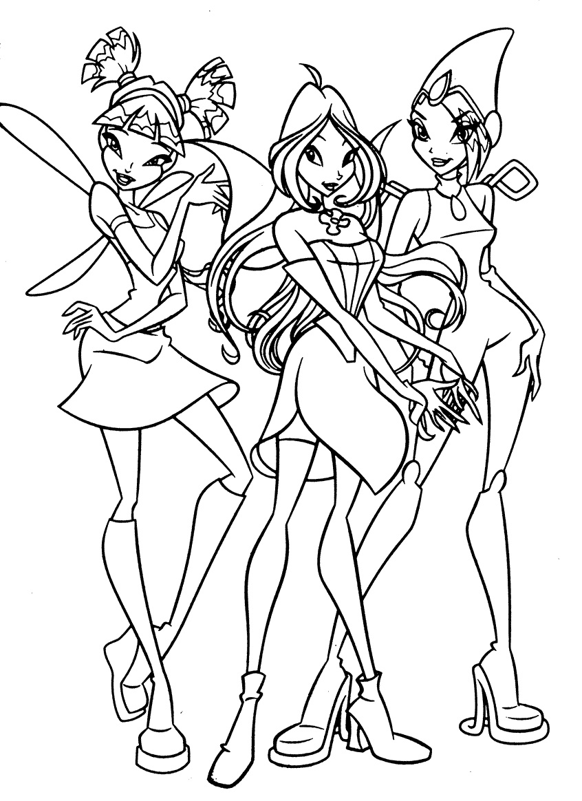 Colorir as Winx - Desenho para Colorir